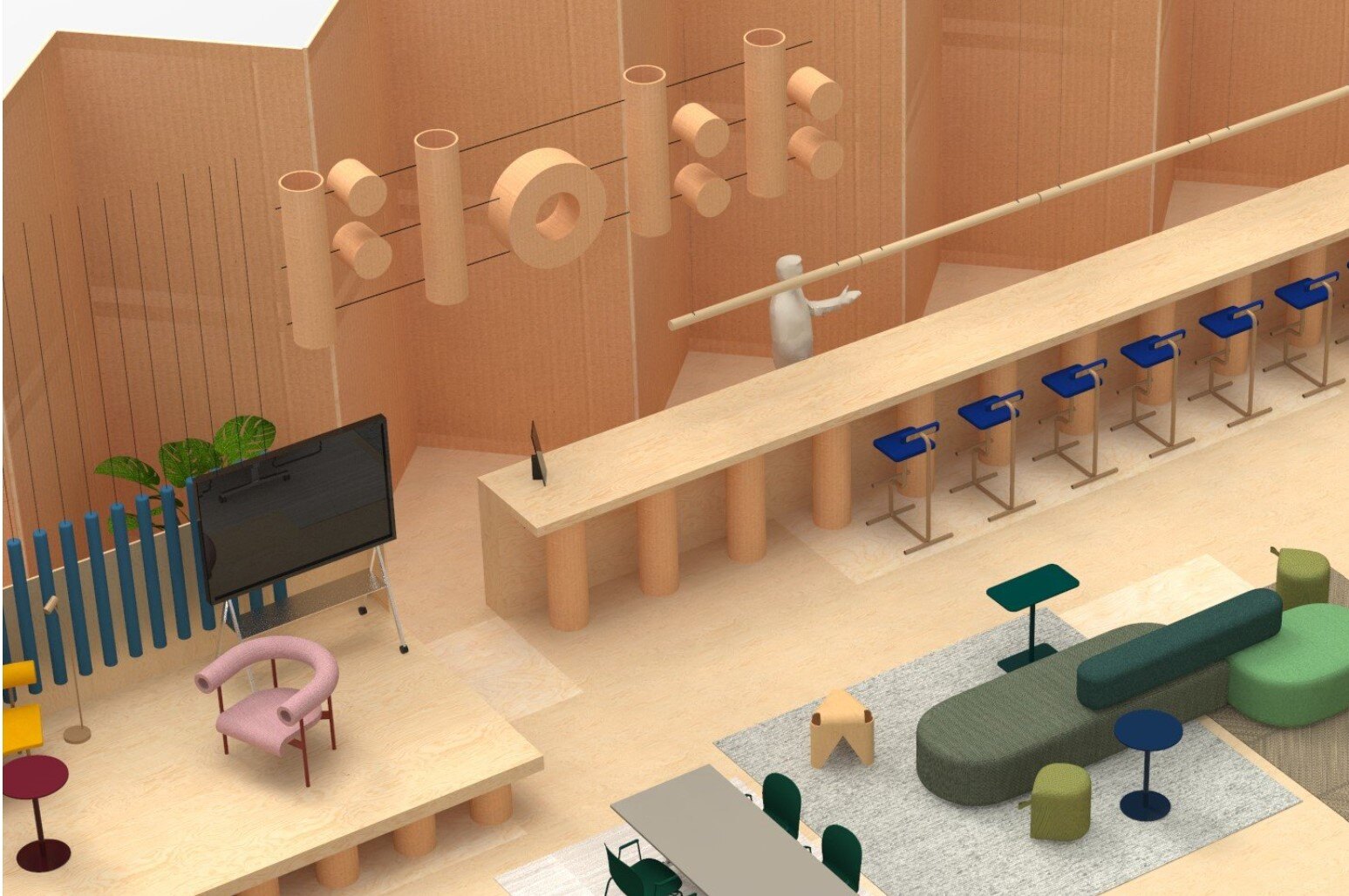 Hunting & Narud unveil Flokk's innovative stand design for Orgatec 2024